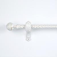 China 28MM Ball Curtain Rod Finials White Gold Crack Color Curtain Rod Set for sale