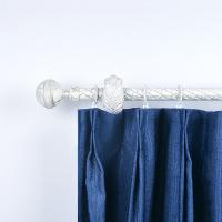 China 28MM Ball Curtain Rod Finials White Gold Crack Color Curtain Rod Set for sale