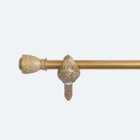 China Iron 25MM Curtain Rods Sets With Aluminum Alloy Curtain Finials And Brackets for sale