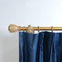 China Iron 25MM Curtain Rods Sets With Aluminum Alloy Curtain Finials And Brackets for sale
