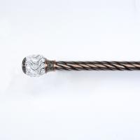 China 22mm Anti Copper Curtain Pole Set Crystal Decorative Head for sale