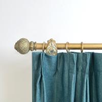 China 16mm Curtain And Rod Set Double Aluminum Alloy Curtain Decorative Finials for sale