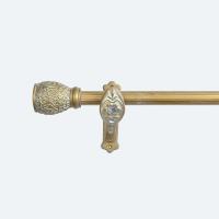 China Gold Color 28MM Classical Curtain Rod Finials Curtain Rod Set for sale