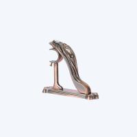 China Engraved Pattern Pipe Curtain Rods Aluminum Alloy Curtain Holder For Window Decoration for sale