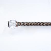 China Engraved Pattern Pipe Curtain Rods Aluminum Alloy Curtain Holder For Window Decoration for sale