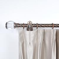 China Engraved Pattern Pipe Curtain Rods Aluminum Alloy Curtain Holder For Window Decoration for sale