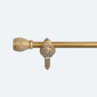 China Customized White Gold Colour Curtain Rod Kit 1-6M Aluminum Alloy Finials for sale