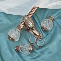 China Home Window Decoration Curtain Twist Rod Crystal With Cap Curtain Finials Set for sale