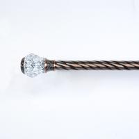 China Metal Single Curtain Rod Holder With 28MM Diameter Finial for sale