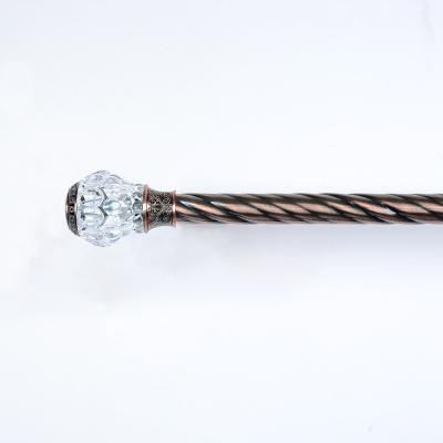 China Metal Single Curtain Rod Holder With 28MM Diameter Finial for sale