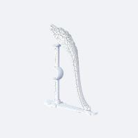 China Custom Curtain Rod Set Single Bracket Four Leaf Flower Curtain Rod Finials for sale