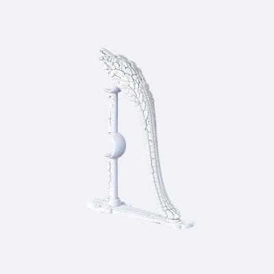 China 28mm Resin Ball Luxury Curtain Rod Finials Customized Curtain Rod Set Double Bracket for sale