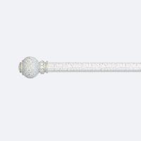 China 28mm Resin Ball Luxury Curtain Rod Finials Customized Curtain Rod Set Double Bracket for sale