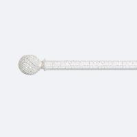 China Custom Curtain Rod Set Single Bracket Four Leaf Flower Curtain Rod Finials for sale