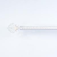 China Aluminum Pipe Curtain Rods 16mm Crown Shape Advanced Curtain Rod Finials for sale