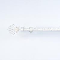 China Aluminum Pipe Curtain Rods 16mm Crown Shape Advanced Curtain Rod Finials for sale