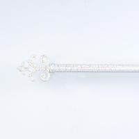 China 25mm Roman Head Curtain Rod Kits Two Bracket White Crack for sale