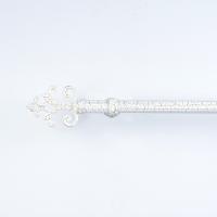China 25mm Roman Head Curtain Rod Kits Two Bracket White Crack for sale