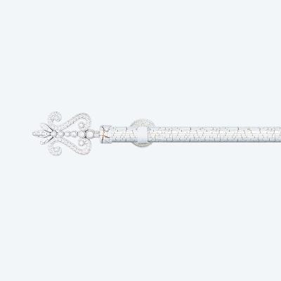 China Single And Double 28mm White Iron Curtain Rod Windows Accessories for sale