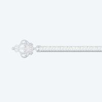 China 1.6m 2m Pipe Curtain Rods White Golden Single Home Decoration for sale