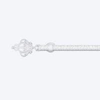 China 1.6m 2m Pipe Curtain Rods White Golden Single Home Decoration for sale