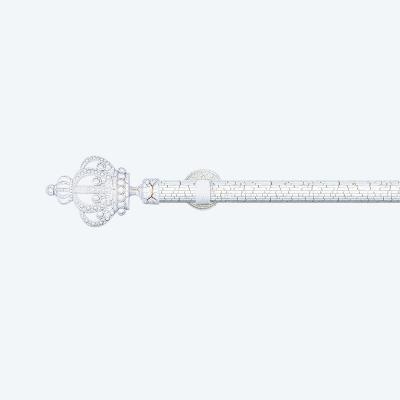 China 1.6m 2m Pipe Curtain Rods White Golden Single Home Decoration for sale