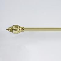 China 25mm Pipe Curtain Rods Aluminum Alloy Pole Pumpkin Shape Finials With Double Holder for sale