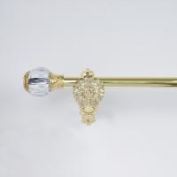 China Home Decor 28MM Pipe Curtain Rods Modern Gold Colour Curtain Poles Crystal Curtain Finials for sale