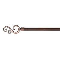 China Iron Pipe Curtain Rods With Flower Shape Finial For Bedroom for sale