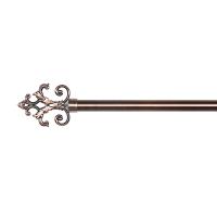 China 28MM Diameter Iron Pipe Curtain Rods Flower Shape Finial For Interior Decoration for sale