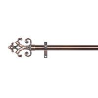 China 28MM Diameter Iron Pipe Curtain Rods Flower Shape Finial For Interior Decoration for sale