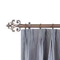 China 28MM Diameter Iron Pipe Curtain Rods Flower Shape Finial For Interior Decoration for sale