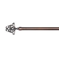 China Metal Single Curtain Rod Holder With 28 MM Diameter Finial for sale
