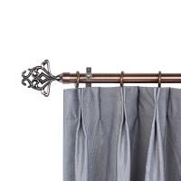 China Metal Single Curtain Rod Holder With 28 MM Diameter Finial for sale