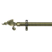 China 28 MM Diameter Single Iron Curtain Rod With Aluminum Finial for sale
