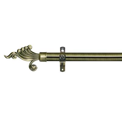 China 28 MM Diameter Single Iron Curtain Rod With Aluminum Finial for sale