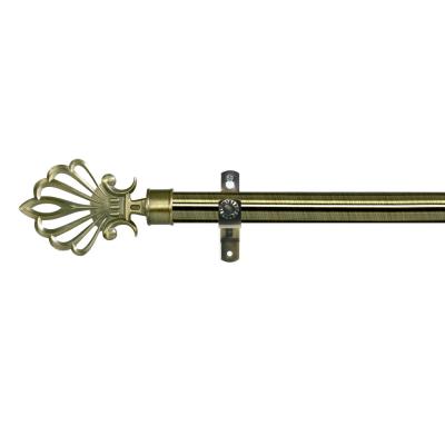 China Bronze Plain Curtain Rod With Aluminum Finial For Indoor Decortation for sale