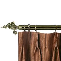 China 28 MM Diameter Single Iron Curtain Rod With Aluminum Finial for sale