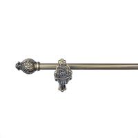 China Window Metal Luxury Curtain Poles Silver Adjustable Iron Curtain Rods for sale