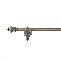 China Window Metal Luxury Curtain Poles Silver Adjustable Iron Curtain Rods for sale