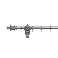 China Adjustable Length Aluminum Curtain Rod Set Curtain Finial Home Accessories for sale