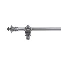 China Adjustable Length Aluminum Curtain Rod Set Curtain Finial Home Accessories for sale