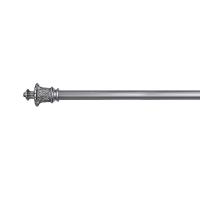 China Adjustable Length Aluminum Curtain Rod Set Curtain Finial Home Accessories for sale