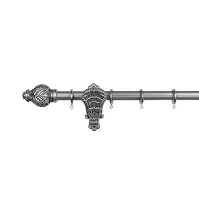 China Extendable Window Curtain Rod Set Customized Curtain Pole Accessories for sale