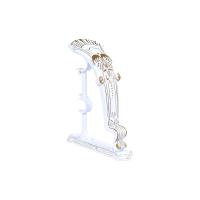 China Retro Style Pipe Curtain Rods 28mm Resin Cup Shape for sale
