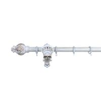 China 28mm Resin Four Leaves Custom Curtain Rod Finials Retro Style Wall Mounted for sale