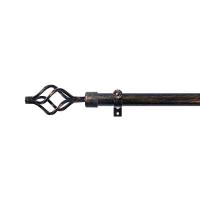 China Custom Pipe Curtain Rods Finial Single Bracket For Indoor Decoration for sale