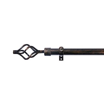 China Custom Pipe Curtain Rods Finial Single Bracket For Indoor Decoration for sale