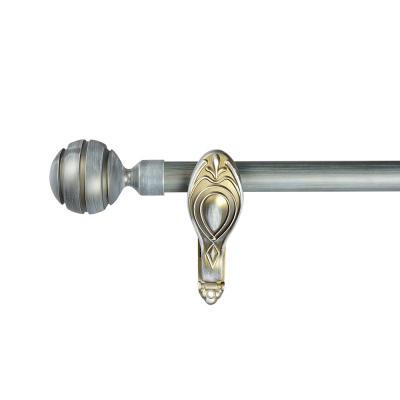 China Coffee Color 28MM Ball Shape Pipe Curtain Rods Finial 500 Set for sale
