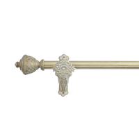 China Antique Finish Grooved Pipe Curtain Rods Metal Material Customized Size for sale